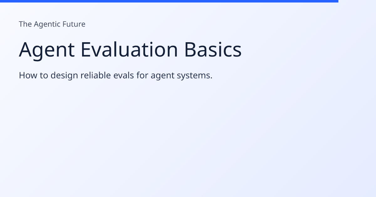 Agent Evaluation Basics | The Agentic Future